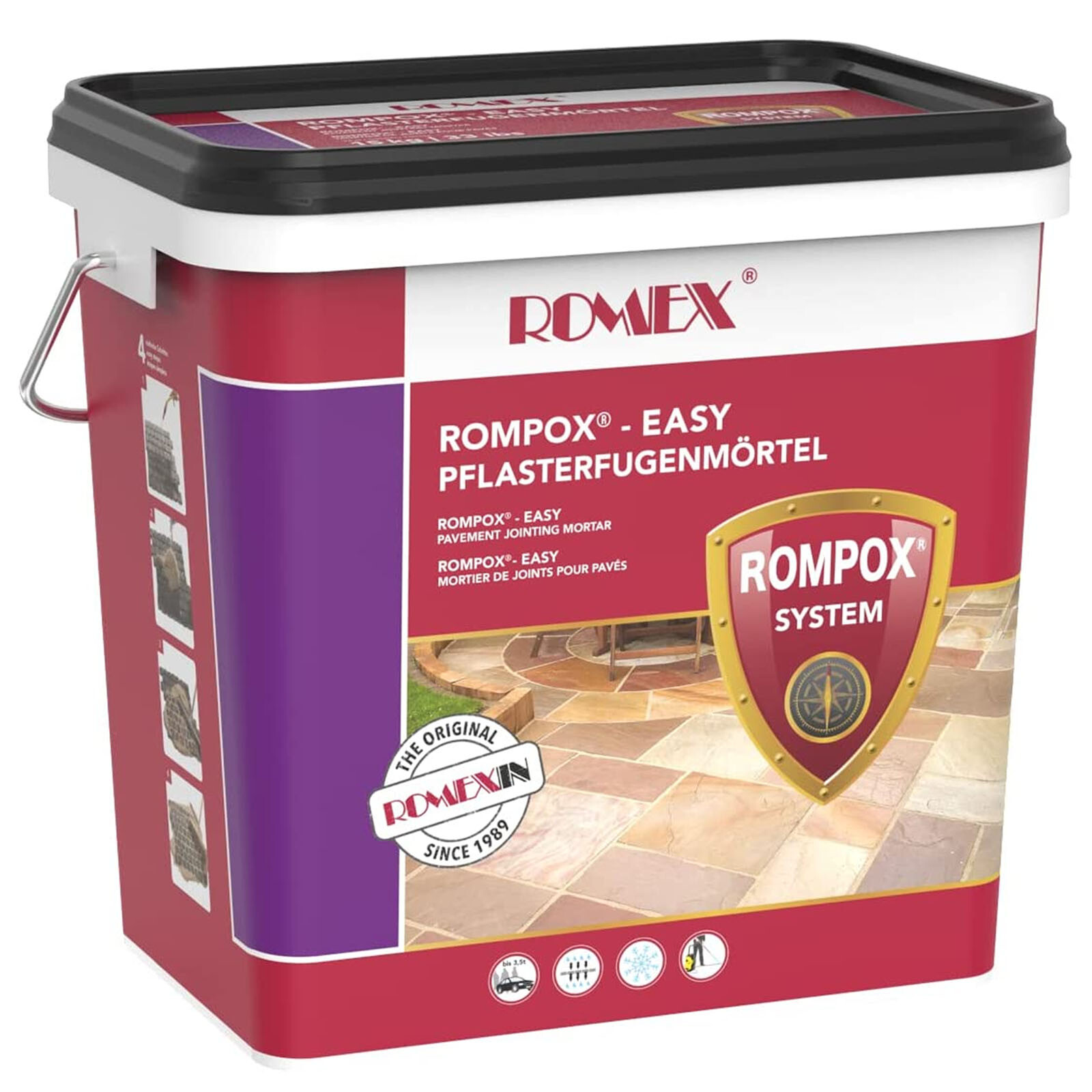 Romex ROMPOX-Easy Pflasterfugenmörtel 1K Fugenmörtel Sand-Basalt Eimer 15 kg 4041096000211 | eBay