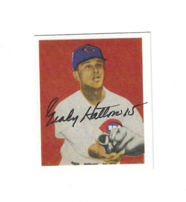 Signed 1949 Bowman Reprint Card GRADY HATTON CINCINNATI REDS #62 w/COA ...