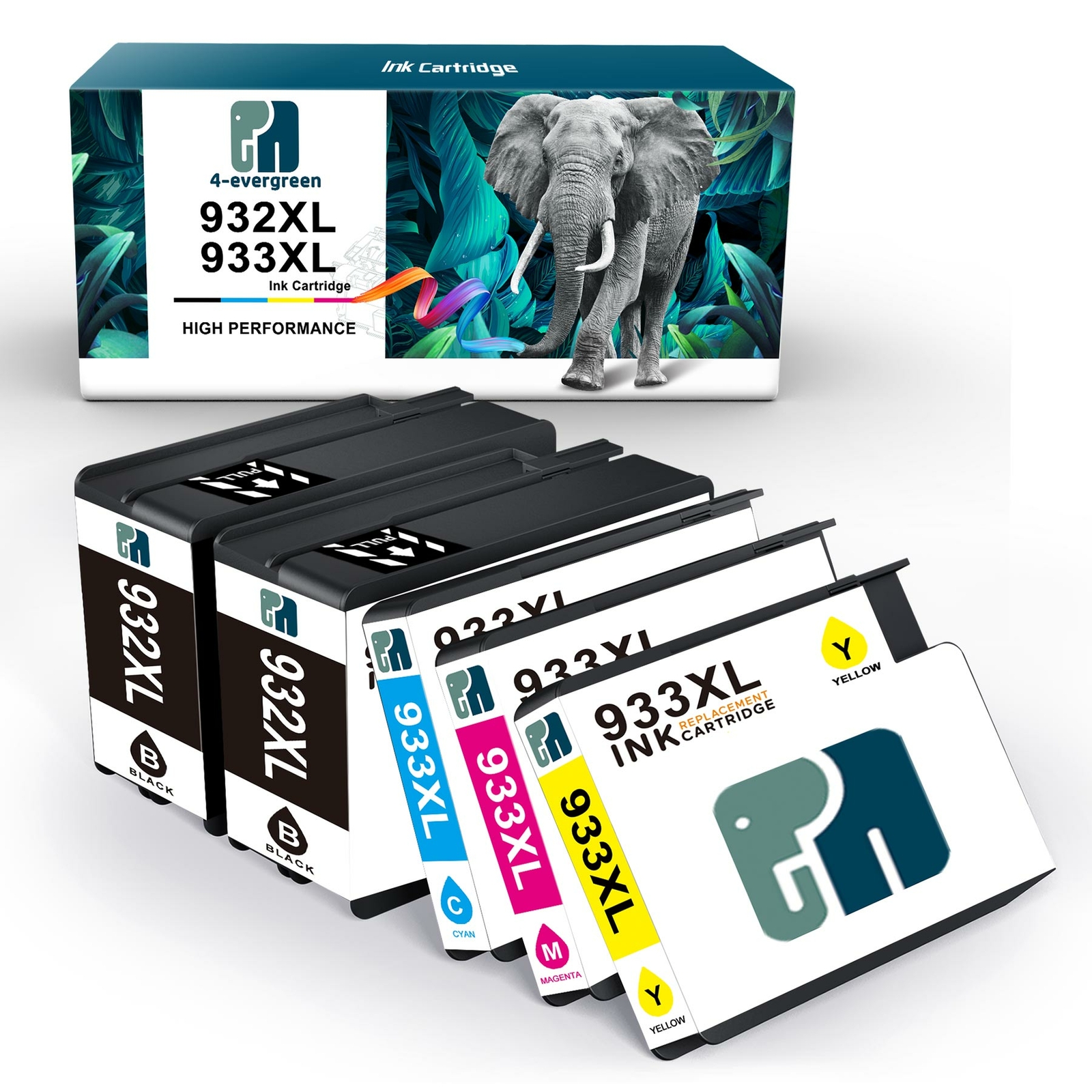 5PCS 932 XL 933 XL Ink Cartridge Generic for HP OfficeJet 6600 6700 ...