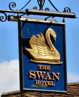 Photo 6x4 Sign of the Swan Hotel Arundel Sign for the Swan Hotel ...
