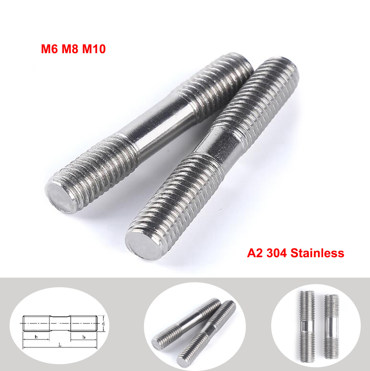 Threaded Rod End Connectors M8 M10 Rod Reducer