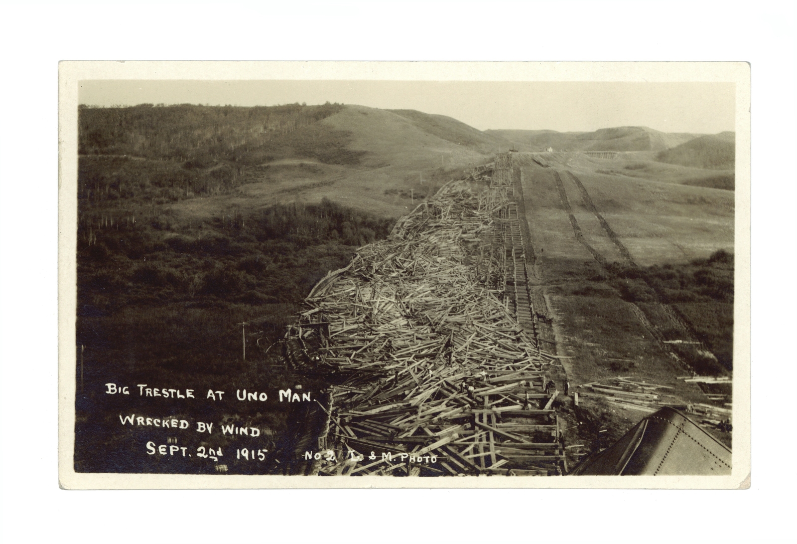 Big trestle at UNO Manitoba Aftermath of a bridge collapse near U- Old ...