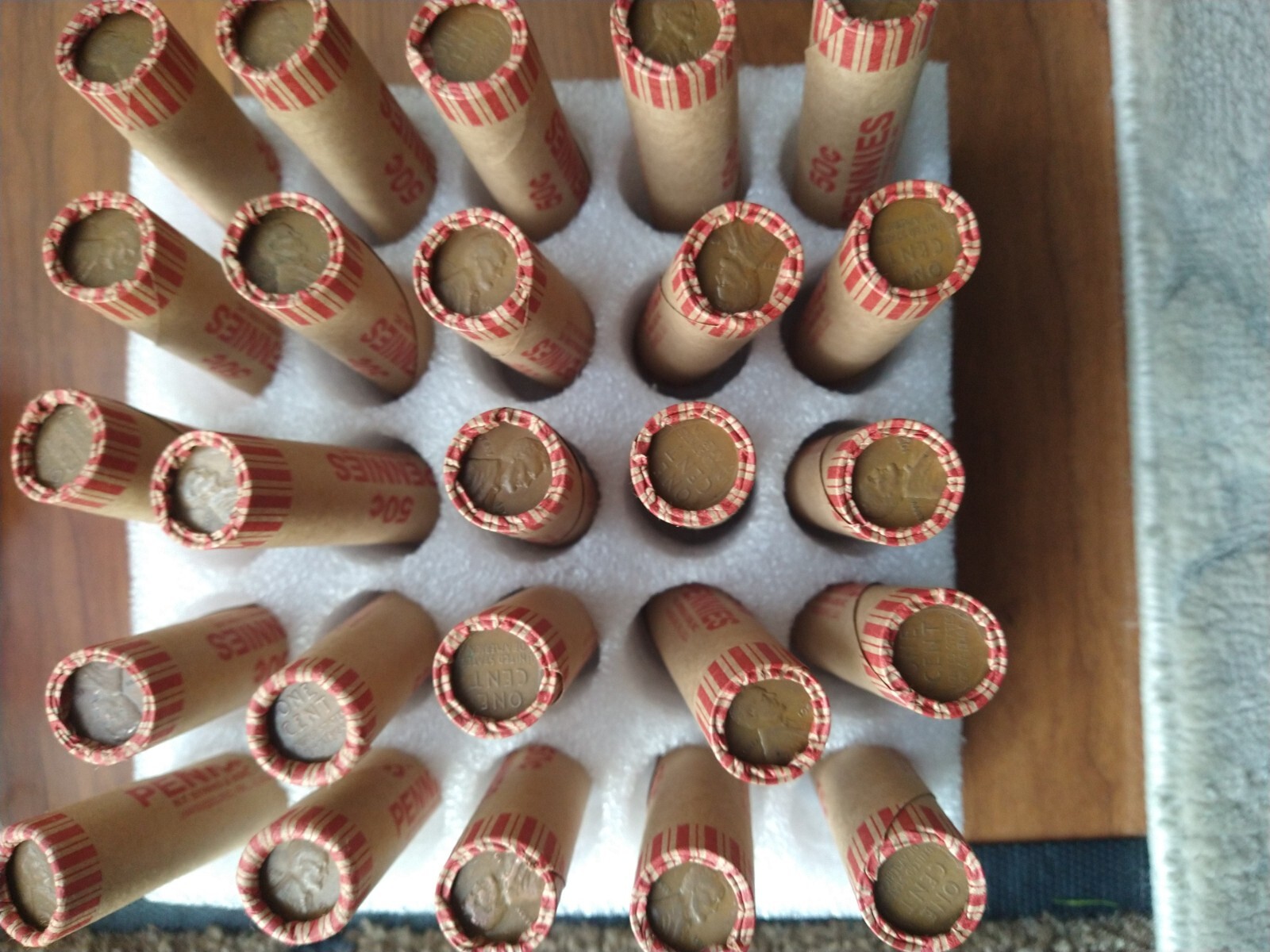 Wheat Cent Penny Roll 50 Coins Roll * PLEASE READ FIRST * LOT # 250 500 ...