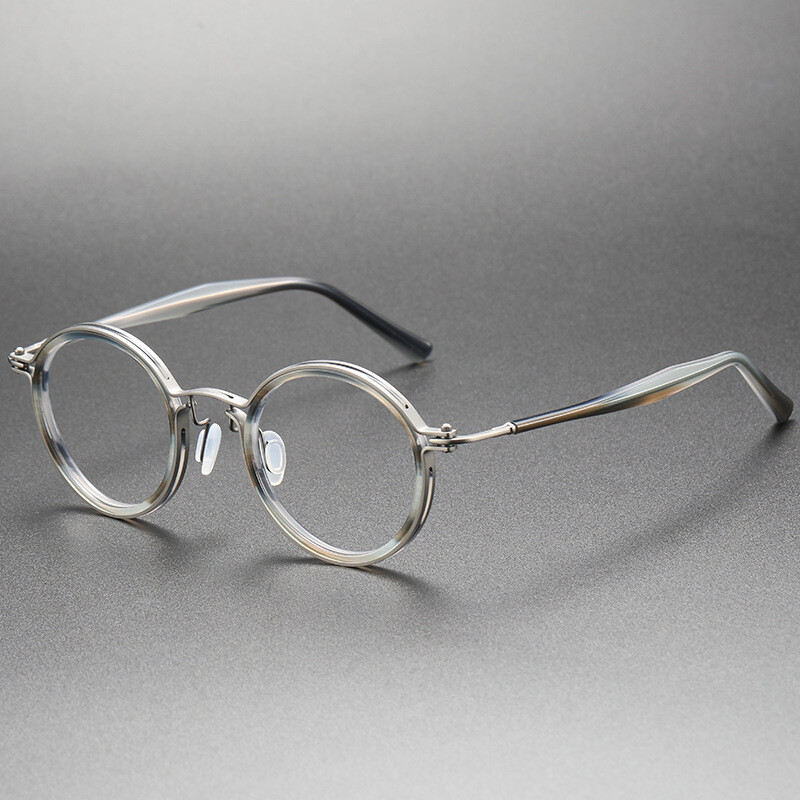 Vintage Round Eyeglasses Frame Men Women Metal Retro Light Spectacles ...