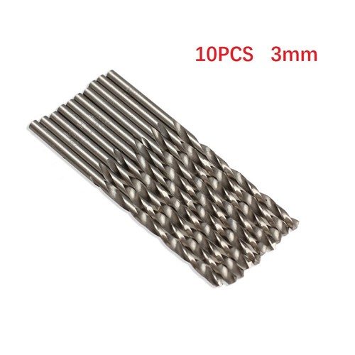 10PCS 3mm HSS Drill Bit for High Speed Drilling with For Electric Drill ...