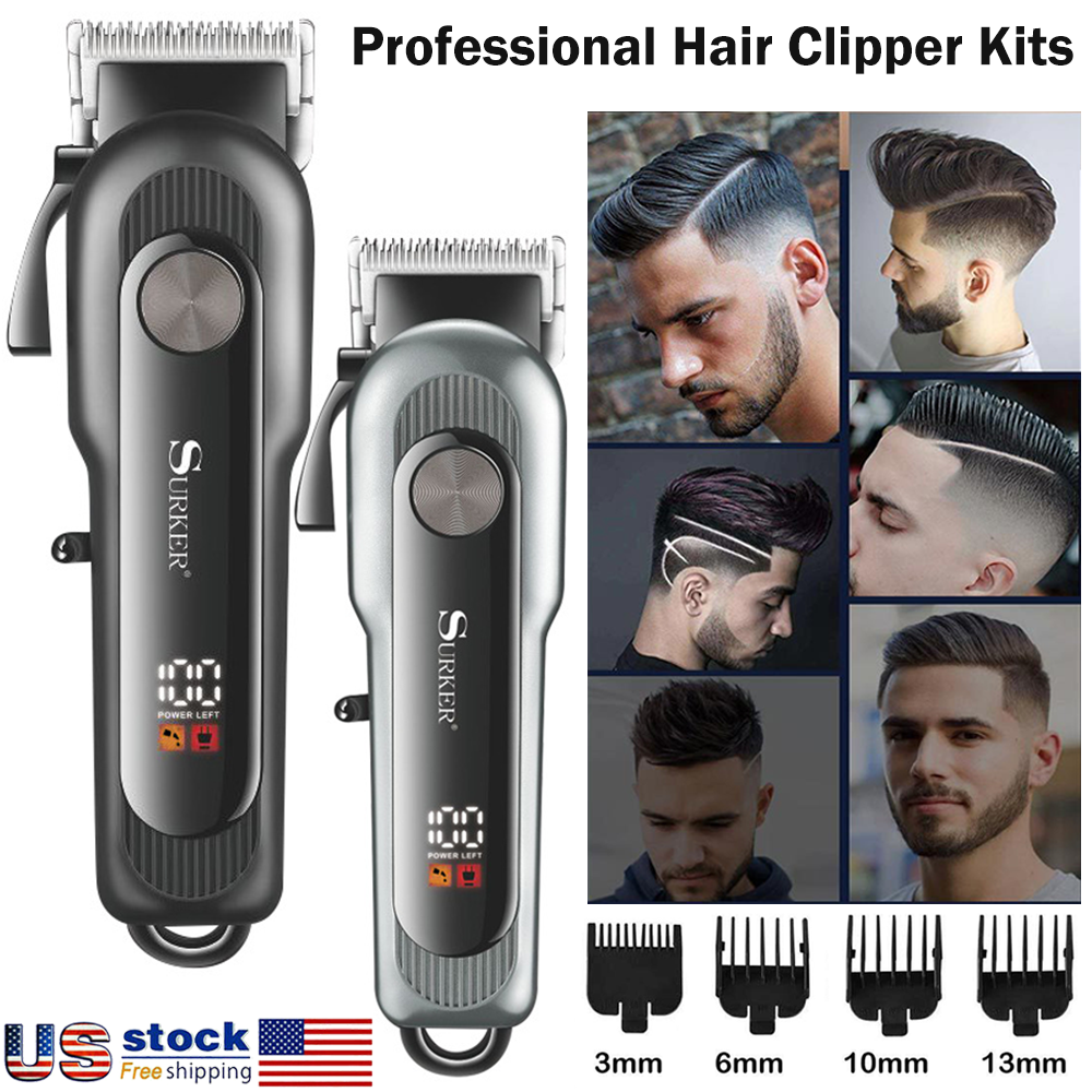 SURKER Mens Hair Clippers Cordless 0.00mm Hair Trimmer Professional ...
