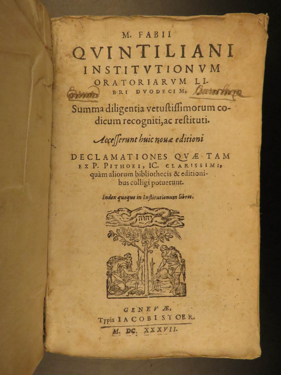 Quintilian Institutio Oratoria