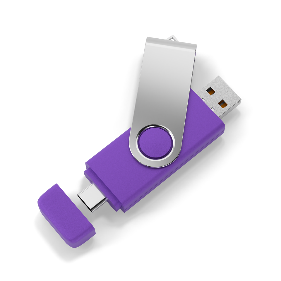 USB-C to USB Flash Drive OTG Pen Drive 4 iPhone, Android, Mac, PC Fast ...