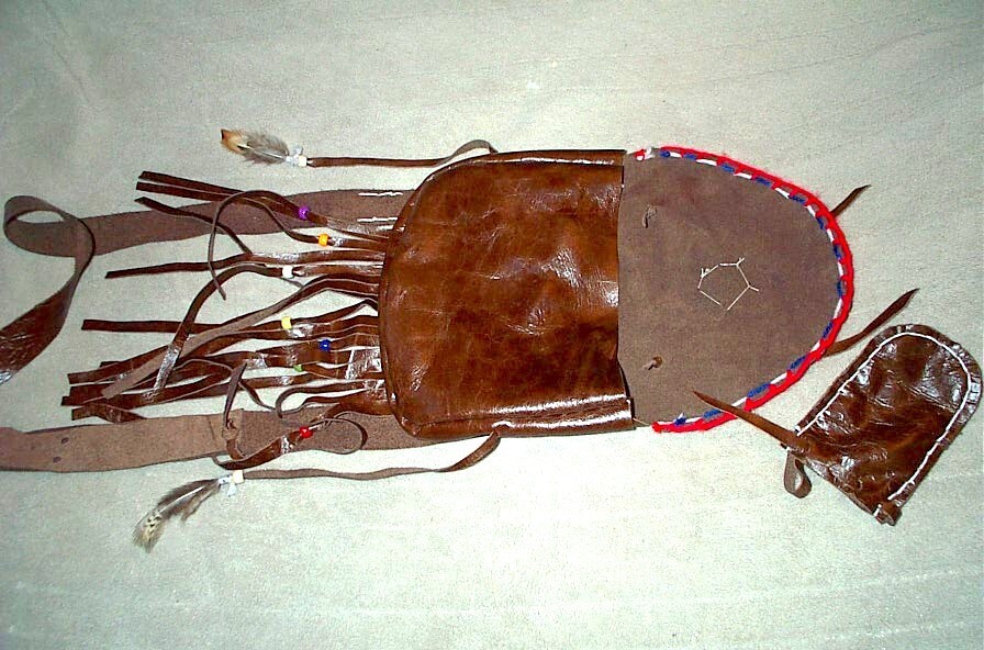 BLACK POWDER, BEAVER TAIL, LEATHER POSSIBLE BAG | eBay