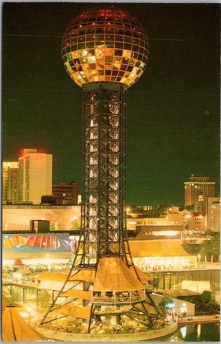 1982 KNOXVILLE WORLD'S FAIR Tennessee Postcard "The Sunsphere" Tower ...