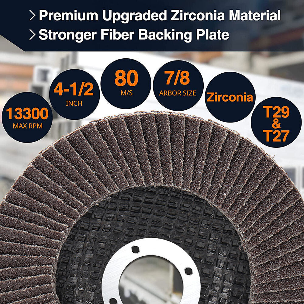 Flap Discs 100mm 4 inch Sanding Angle Grinding Wheel 60 80 120 180 240 ...