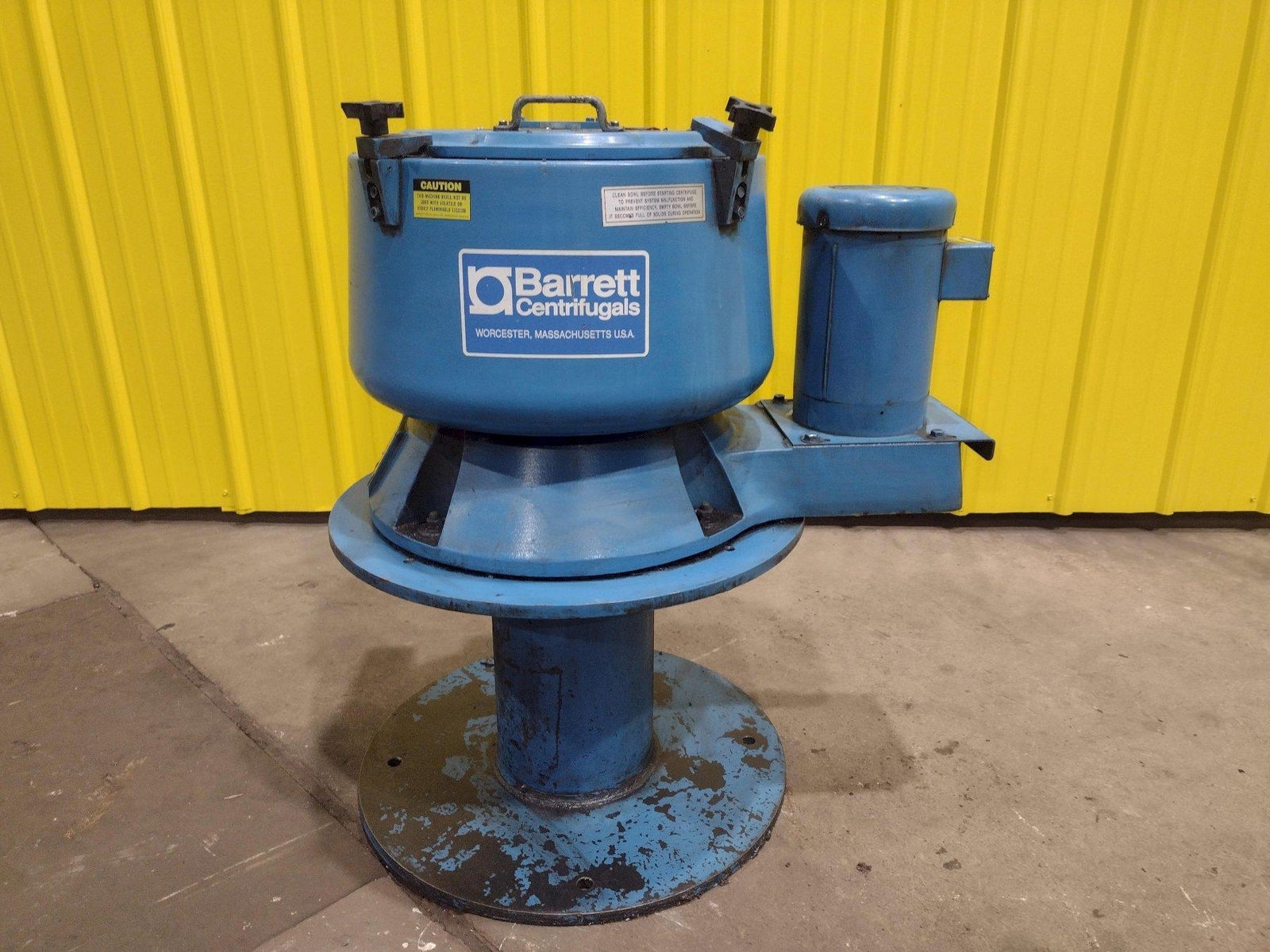 2 HP BARRETT MODEL 225 EXTRACTOR CLARIFUGE CENTRIFUGE CHIP SPINNER ...