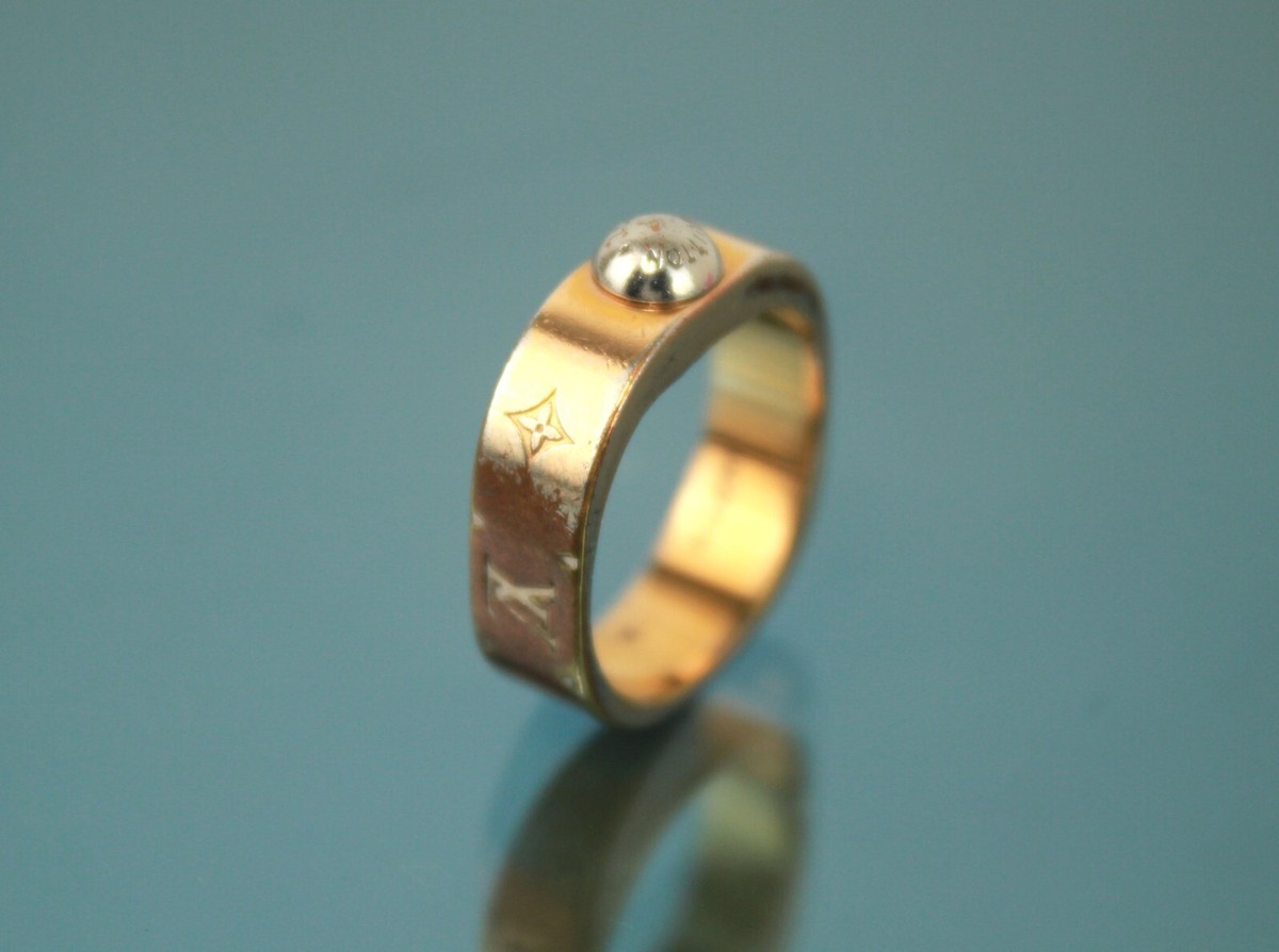 LOUIS VUITTON Nanogram Rose Gold Ring M00214 Accessories US LOUIS VUITTON Nanogram Rose Gold Ring M00214 Accessories US
