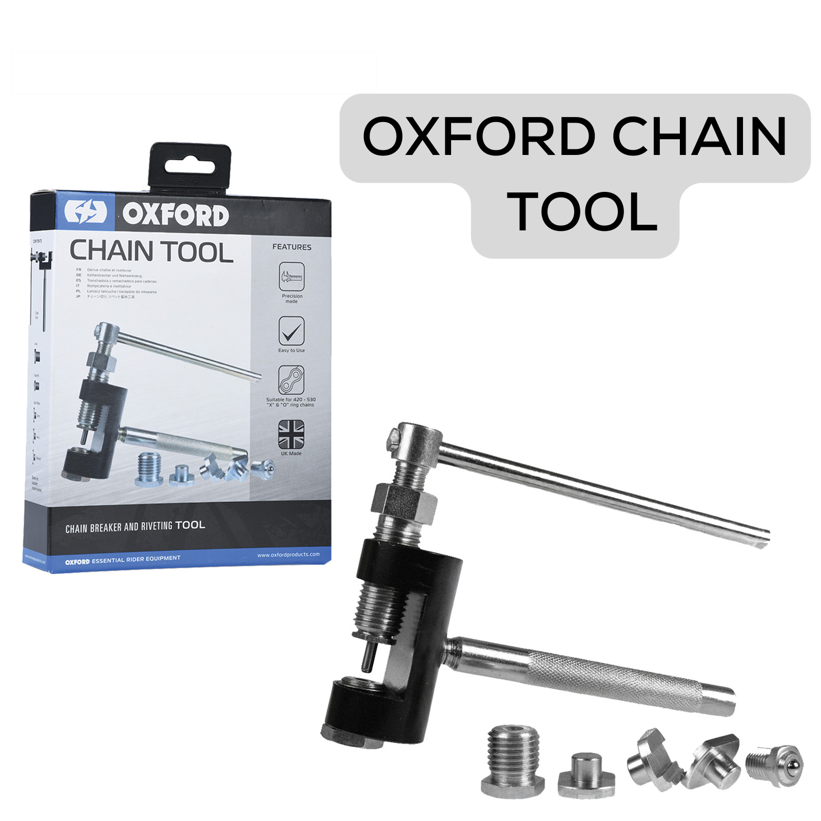 OXFORD MOTORCYCLE MOTORBIKE CHAIN BREAKER & RIVET TOOL THREE IN ONE ...