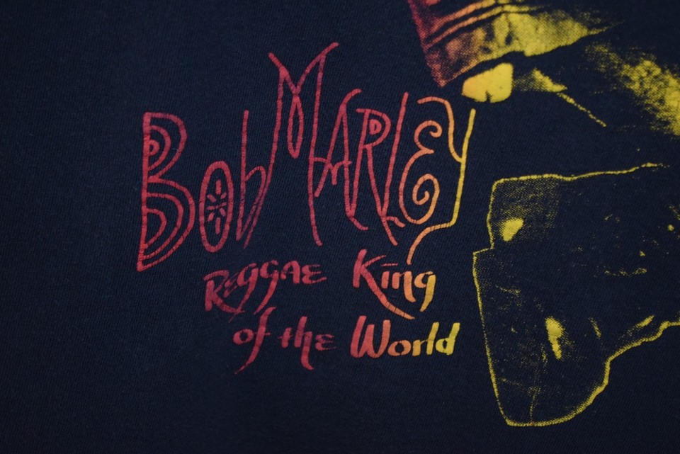 Bob Marley vtg Rap Tee Single Stitch Reggae King t shirt Lg L/XL Boxy ...