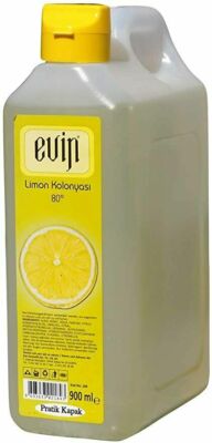Turkish LEMON COLOGNE 80% Alcohol Limon Kolonya | 900 ml Canister EVIN ...