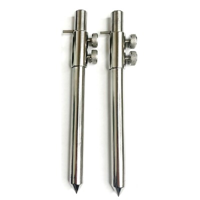2 Stainless Steel Short Carp Fishing Bank Sticks 20-30cm 8" - 12 ...