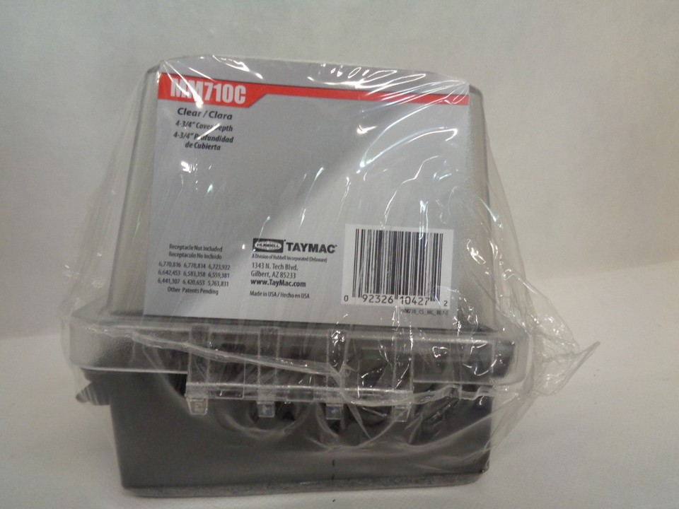 NEW HUBBELL TAYMAC MM710C CLEAR WEATHERPROOF COVER | eBay