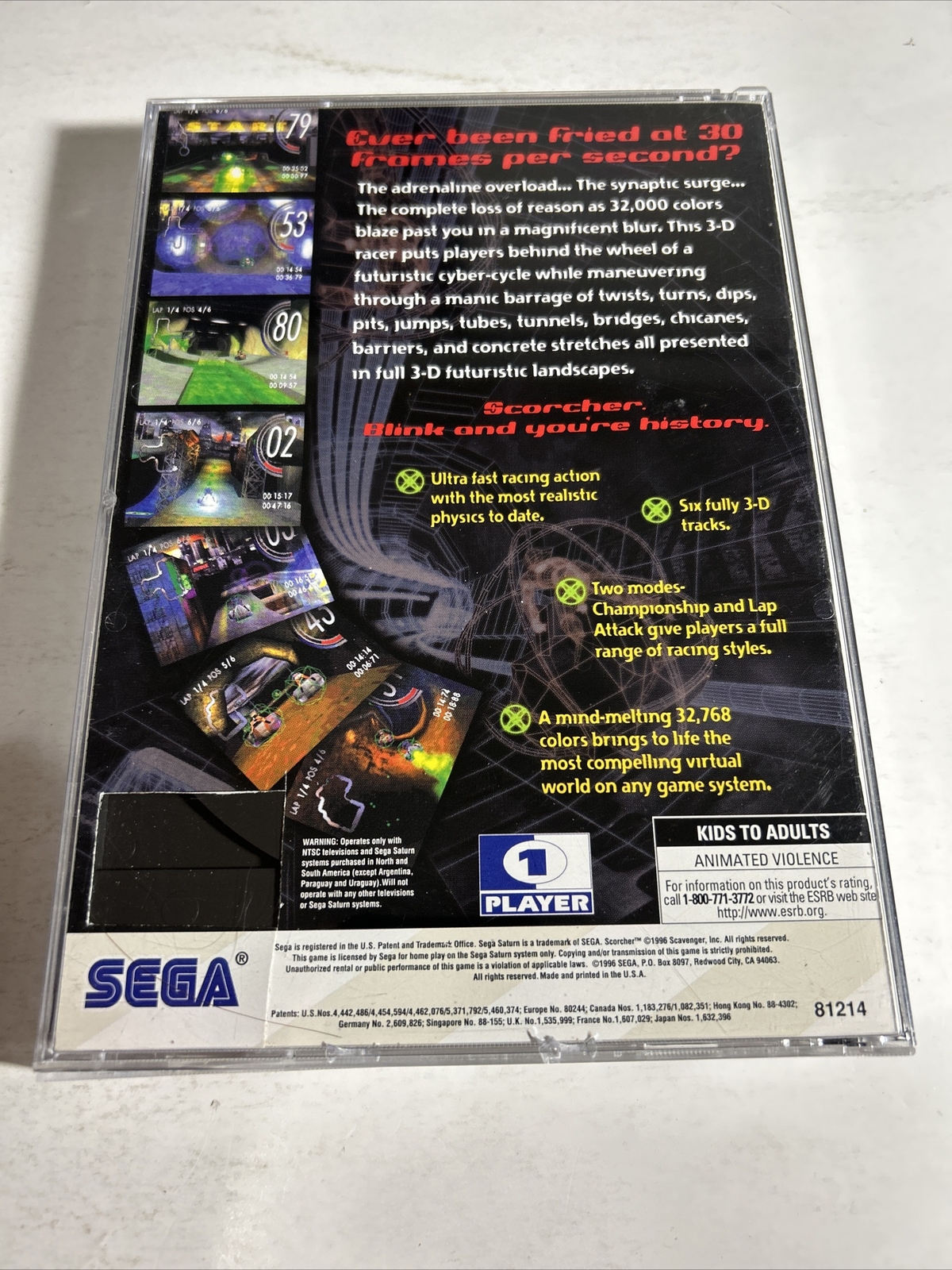 Scorcher (Sega Saturn, 1996) Complete CIB w/ Registration Card 10086812145 | eBay