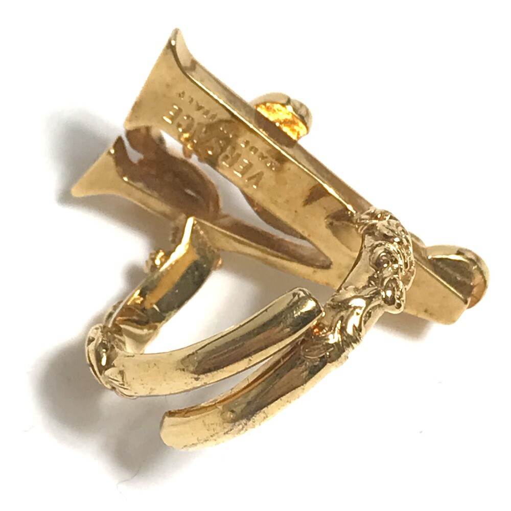 VERSACE V logo Greca Accessories Ring Metal Gold - Gem