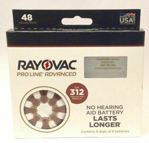 Rayovac Pro Line Advanced 312 earing Aid Batteries - Pack of 48 for ...