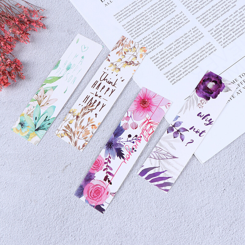30pcs/set Flowers Bookmarks Message Cards Book Notes Paper Page Holder ...