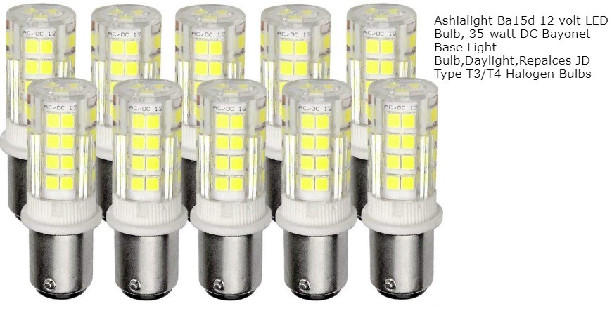 18 bulb set- Ashialight LED T4 LED Bulbs, 12v input, ASL-BA15D-4W-1005 ...