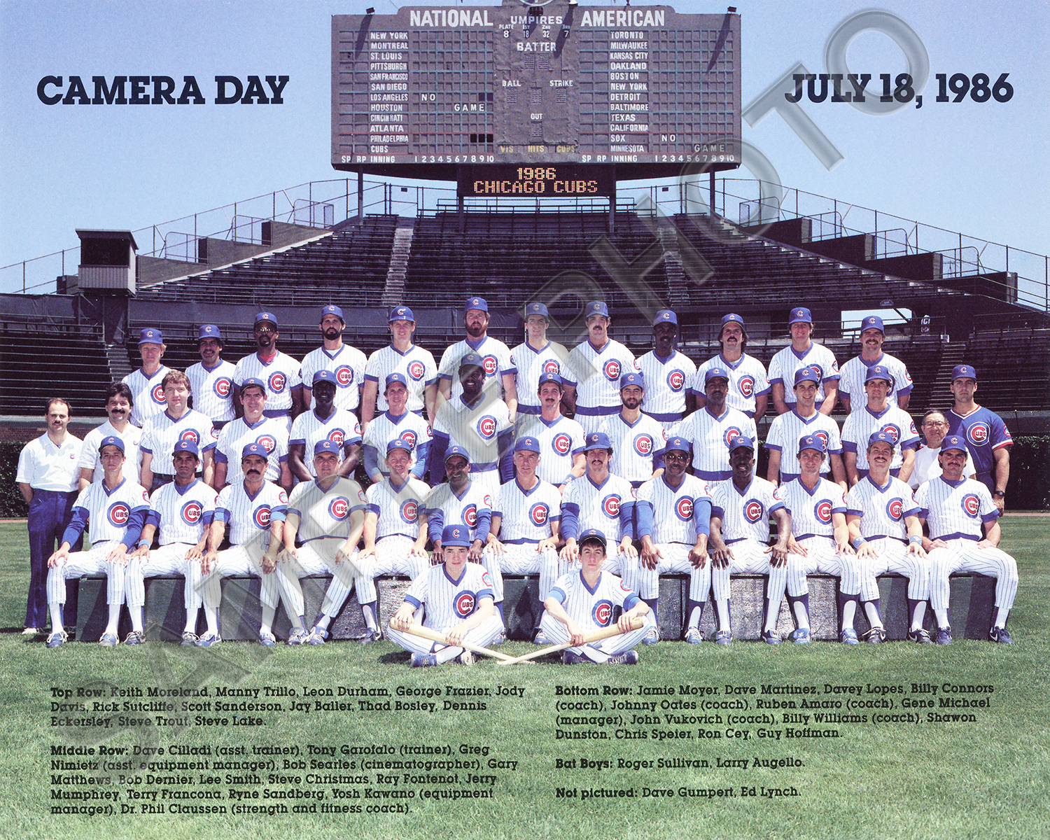 1986 CHICAGO CUBS BASEBALL TEAM 8X10 PHOTO | eBay