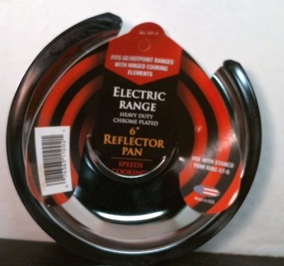 Stanco Metal 501-6 Chrome Reflector Pan for Electric Stoves, 6" Chrome ...