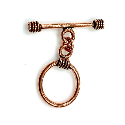 5 Pcs Copper Clasp, Genuine Handmade Antique Looking Copper Toggle ...