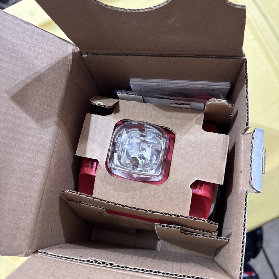 System Sensor P2RK Fire Alarm Horn Strobe Red Outdoor (NEW IN BOX) | eBay
