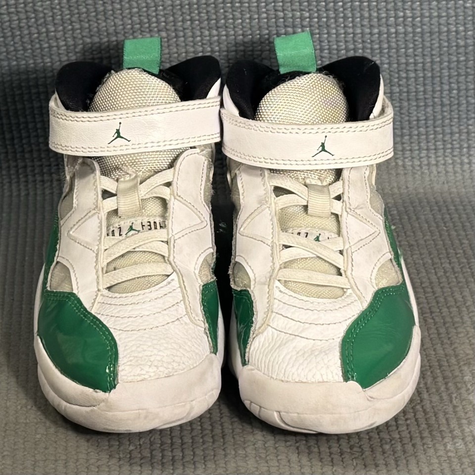 Nike Air Jordan Jumpman Two Trey DQ8432-130 White/Green Shoes Toddler ...