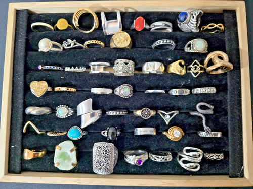 50 lot mixed sizes, metal /materials fashion ring. | eBay
