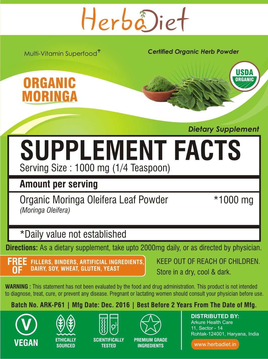 Moringa Nutrition Facts Usda | Besto Blog