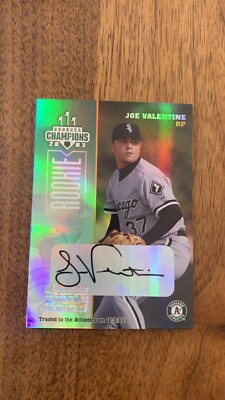 2003 Donruss Champions Signatures #290 Joe Valentine RC AUTO #/475 ...