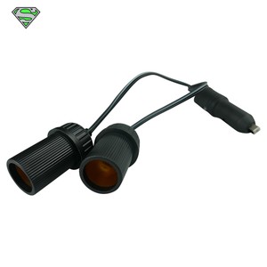 12 Volt Accessory Plug with Dual Sockets | Flexible 160mm Wire ...