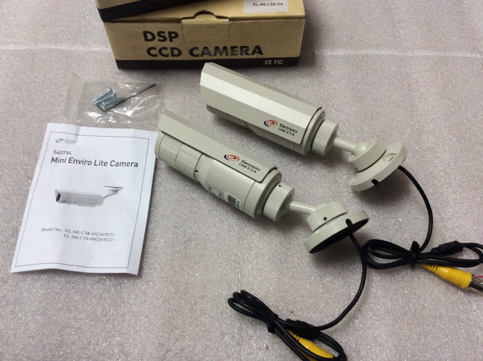 Lot 2 EL-MLC38/922 & EL-MLC38/26 Security Color Cameras 2.6-6mm 9-22mm ...