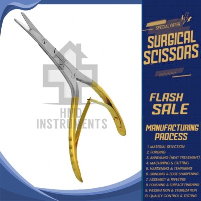 Caplan Nasal Scissors – 8" Angled Double-Action Shears for Septum ...