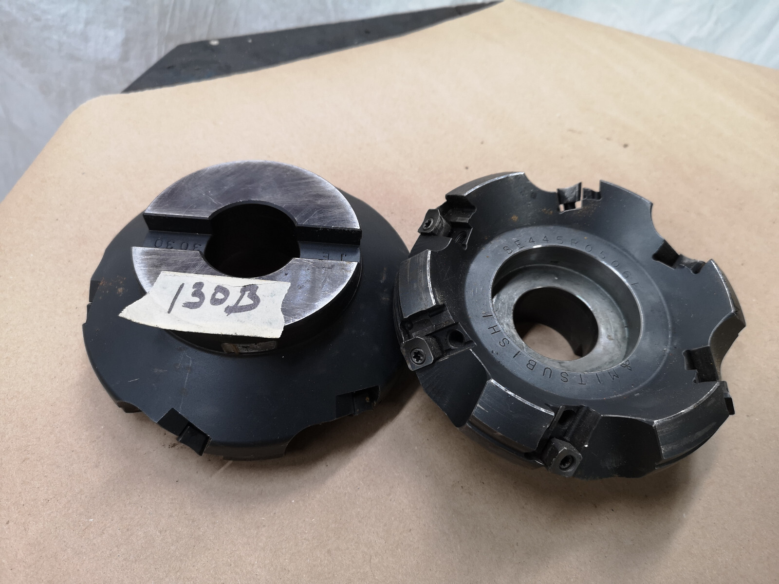 MITSUBISHI 5" OD 45 DEG FACE MILL SE545R0506E 1 1/2 ARBOR 6 FLUTE LOT ...