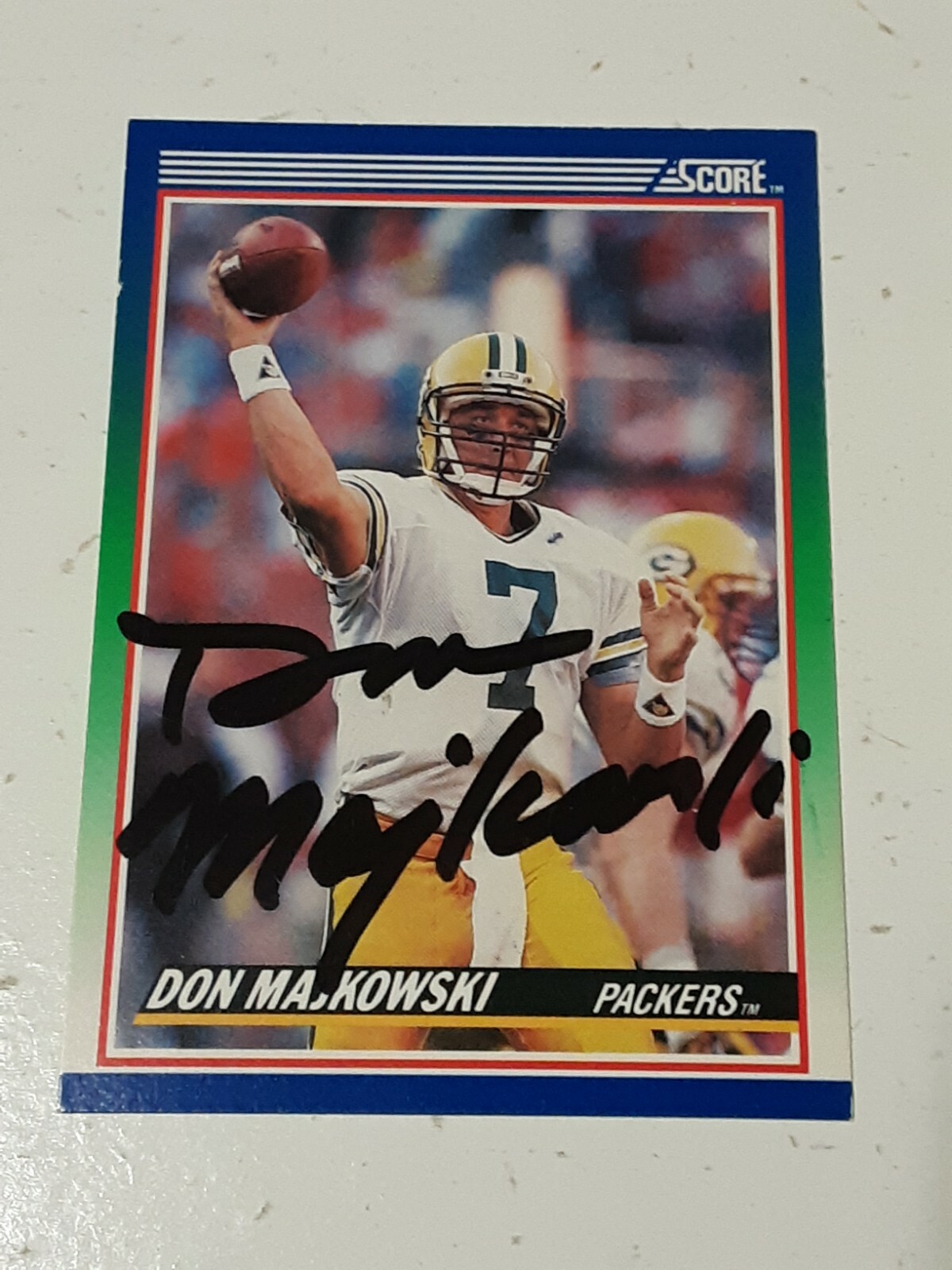 Don Majkowski Green Bay Packers 1990 Score Autograph Card #15 READ ...