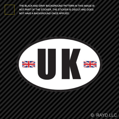 United Kingdom Oval Sticker Decal Britain British Country Code euro UK ...