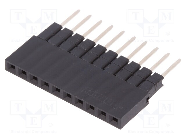 Socket 1x10 Female THT PIN: 10 Straight Pin 2.54mm 3A DS1023-05-1*10B81 ...