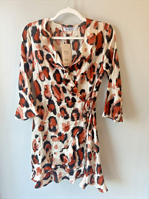 Women’s Designer Gini London New Tags 10 Leopard Print Party Dress ...