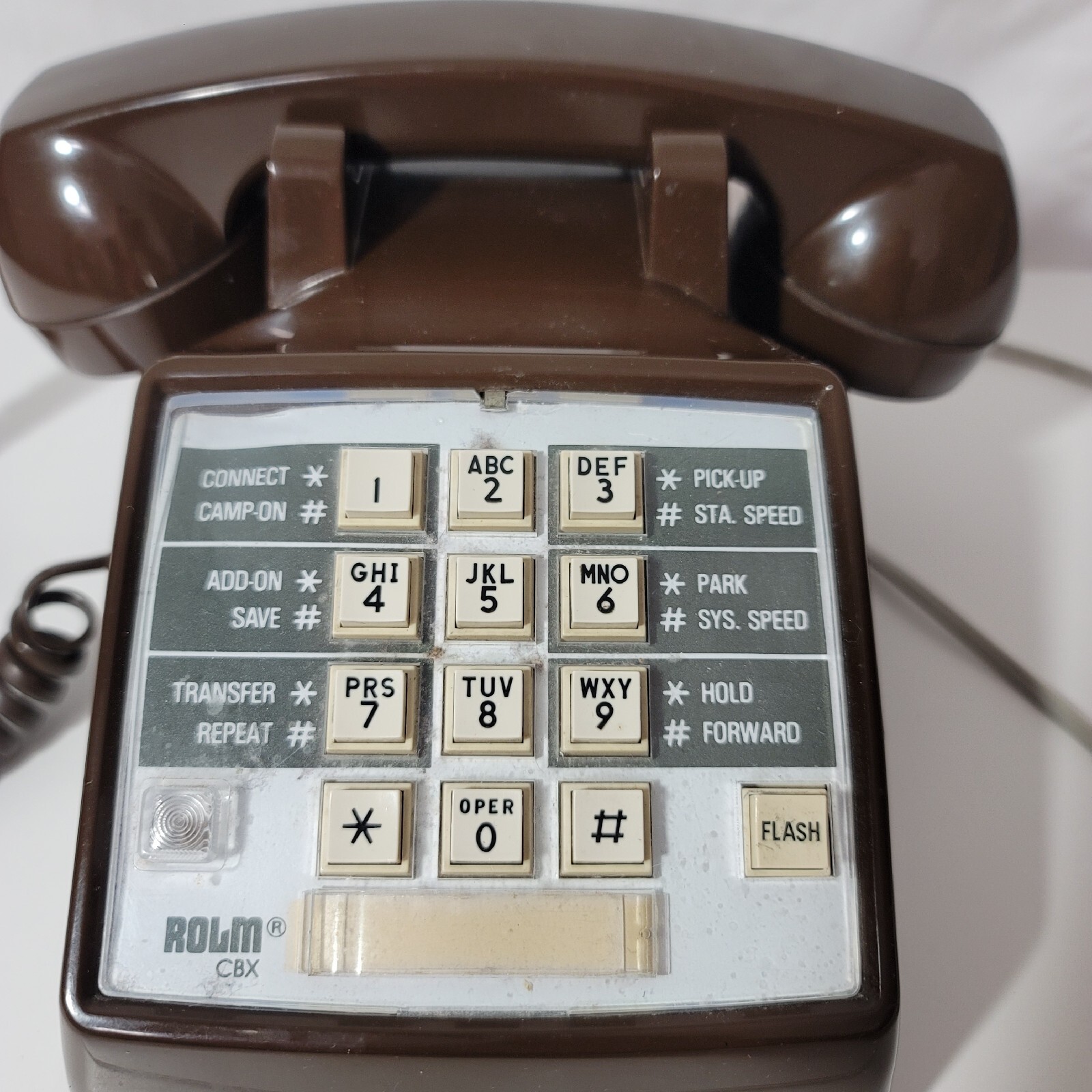 Vintage ROLM CBX Push Button Desk Phone for Land Line Brown | eBay