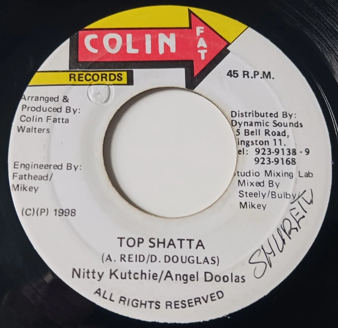 Nitty Kutchie & Angel Doolas - Top Shatta / Shatta Version 45 - 1999 ...