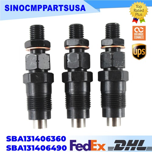 3PCS 131406360 SBA131406360 Fuel Injector for New Holland Ford Tractor ...