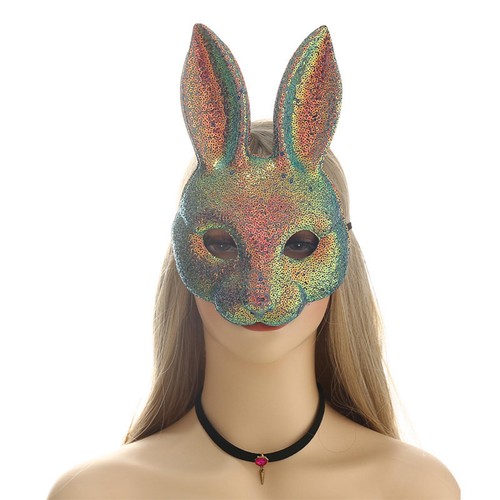 Halloween Easter Half Face Rabbit Mask Head Mask for Prom Carnival Role ...
