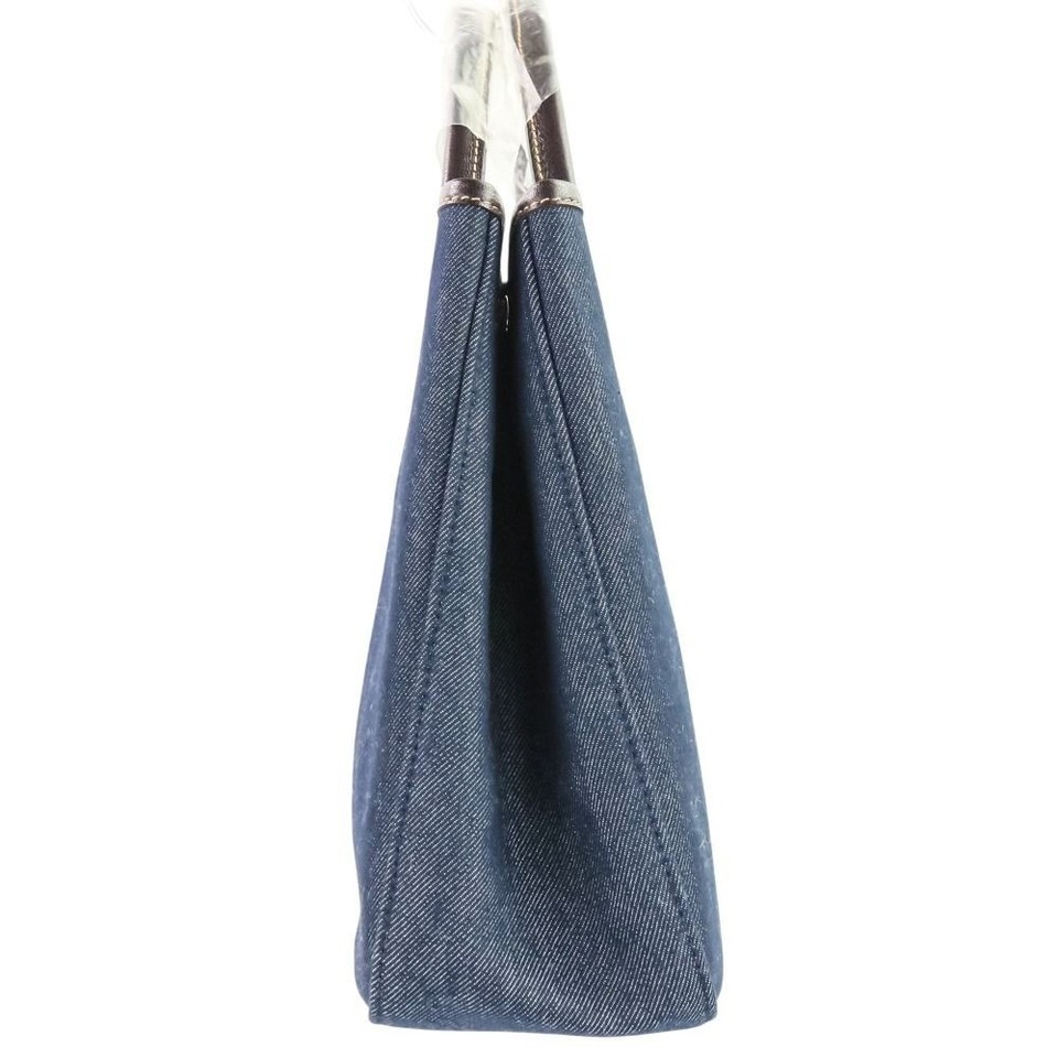 Longchamp Rozo denim tote bag in indigo women hand bag purse handle ...