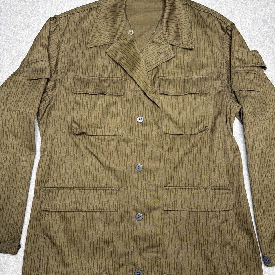 East German Army Strichtarn Camo Field Jacket Rain Drop NVA M52 | eBay