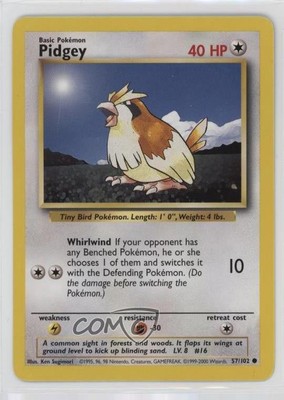 Pidgey 1999-2000 Printing Pokemon Base Set #57 1999 | eBay